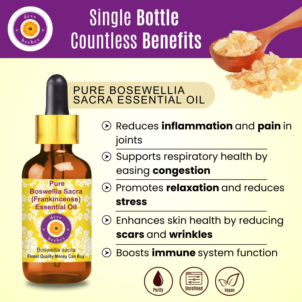 Pure Boswellia Sacra (Frankincense) Essential Oil